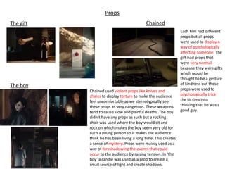 Generic conventions of mise en scene in psychological | PPTX | Horror ...