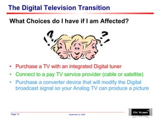 Generic Digital Television Transition Act 6 12 09 V1a | PPT | Home ...