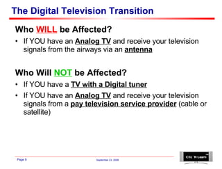 Generic Digital Television Transition Act 6 12 09 V1a | PPT | Home ...