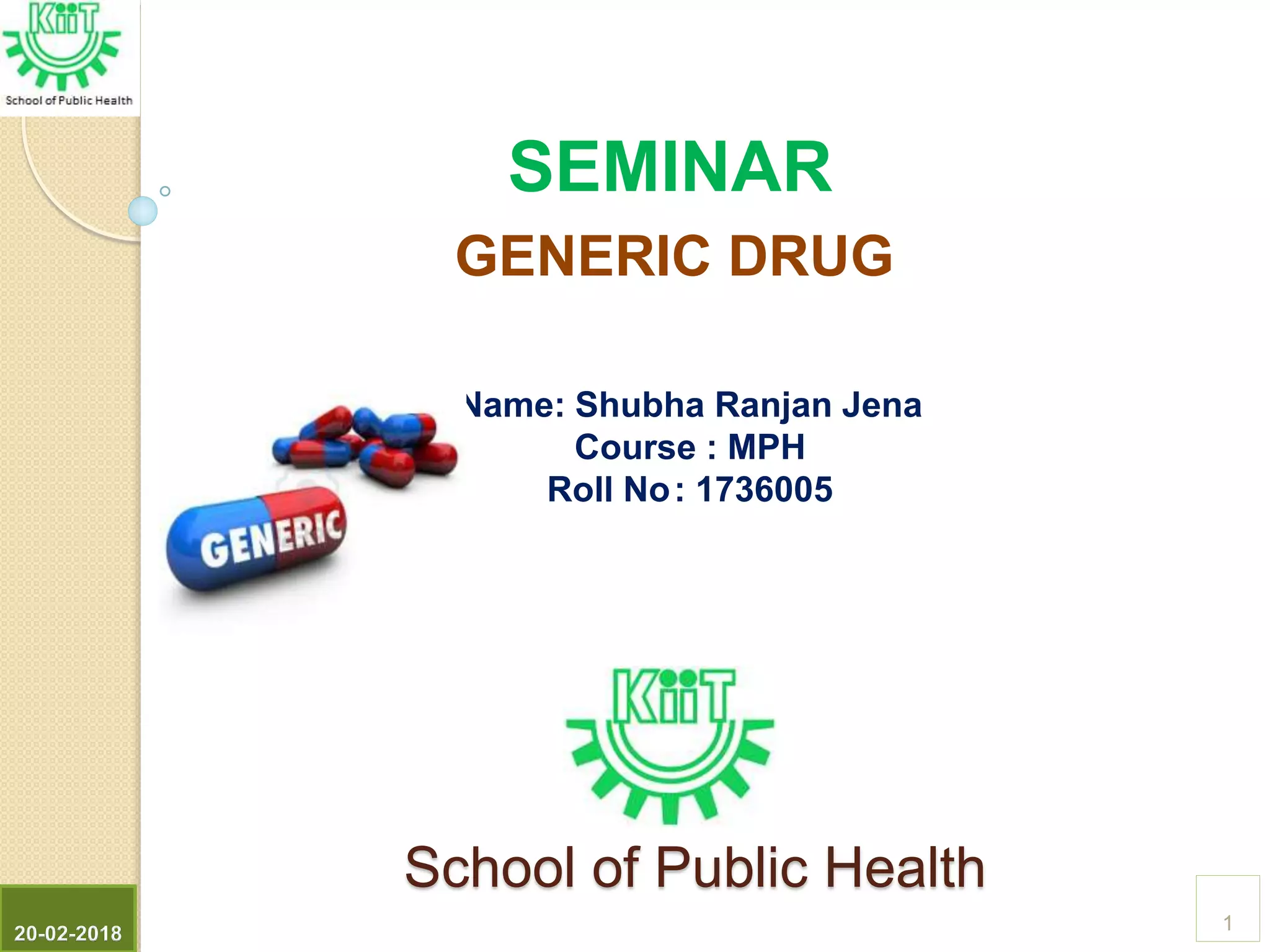 Generic drug | PPT