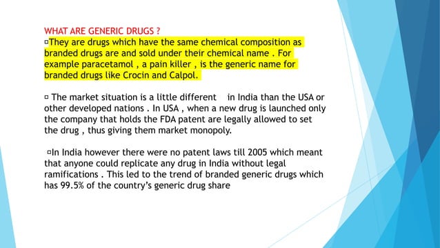 Generic drug development | PPTX | Pharmaceutical Industry | Industries