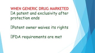 Generic drug development | PPTX | Pharmaceutical Industry | Industries