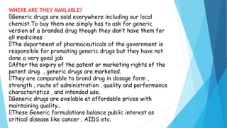 Generic drug development | PPTX | Pharmaceutical Industry | Industries