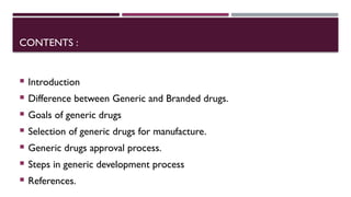 Steps in Generic Drug Development Process .pptx