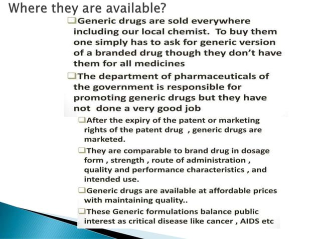 Generic drug Development -Final. presentation | PDF