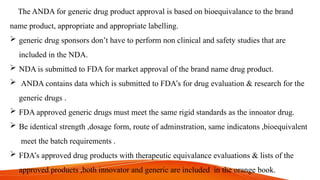 GENERIC DRUG PRODUCT DEVELOPMENT PROCESS | PPTX