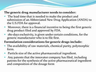 Generic drug ppt | PPTX