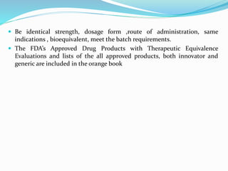 Generic drug ppt | PPTX