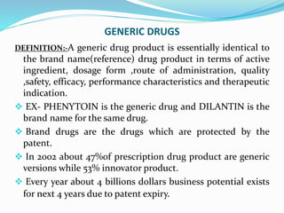 Generic drug ppt | PPT