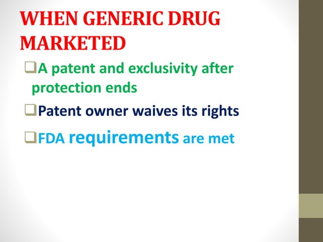 Generic drug product development | PPTX | Pharmaceutical Industry ...