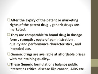 Generic drug product development | PPTX