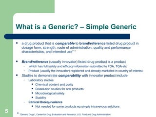 Generic Drugs Michael Mc Namara May 12 | PPT