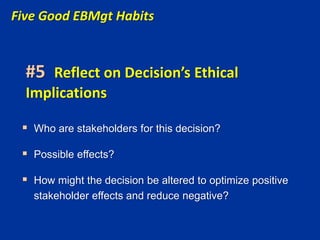 Denise Rousseau's Generic EBMgt Class 1 | PPTX | Business ...