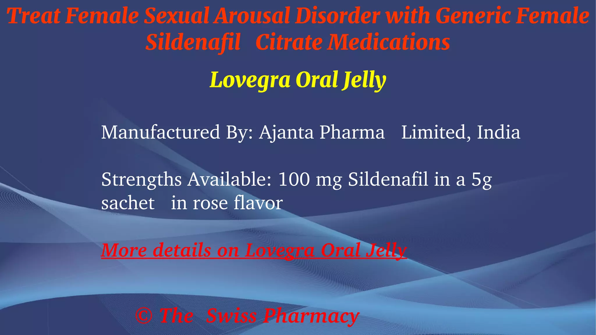Generic Female Sildenafil Citrate Medications | PDF