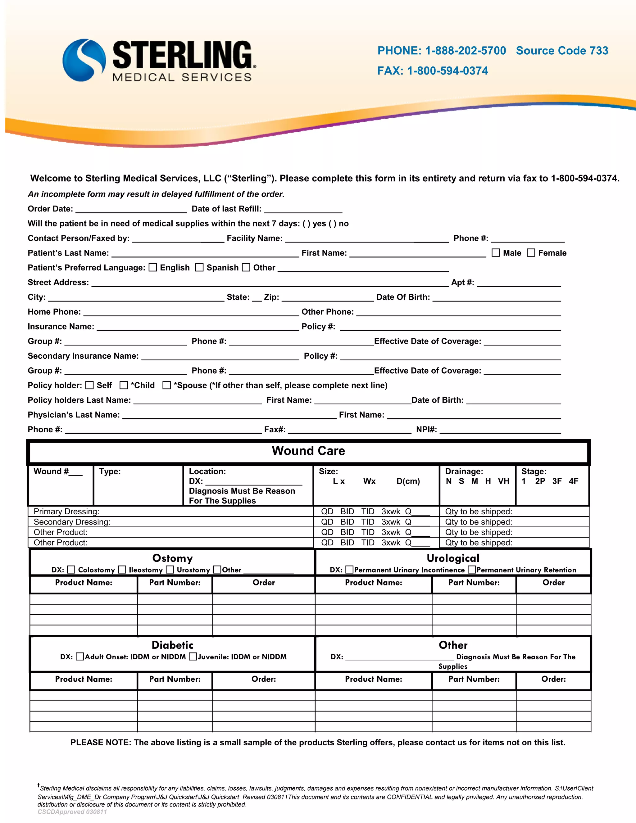Order Form For HHA\'s | PDF