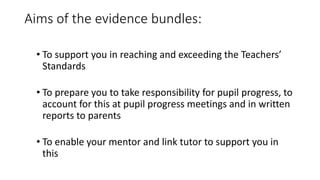 Generic introduction to evidence bundles for placement (1) | PPTX