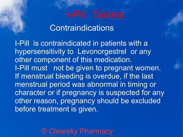 Generic Levonorgestrel Tablets (I-Pill) | ODP