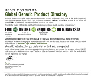 Genericlicensing.com - featured companies 2011 | PDF