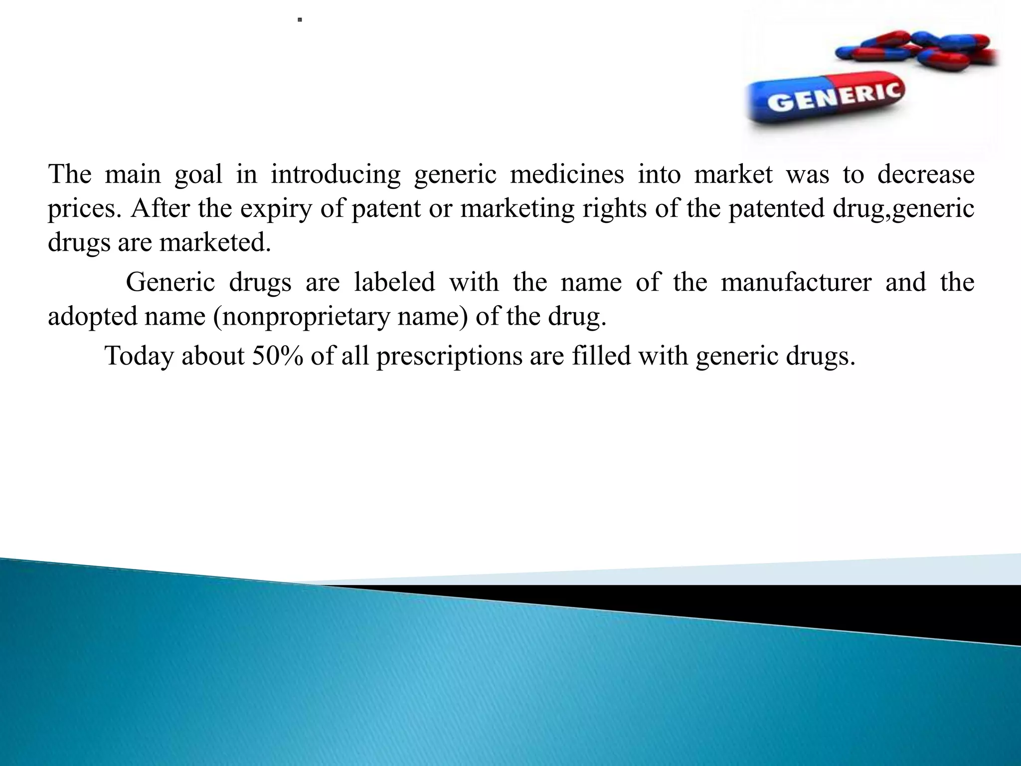 " GENERIC MEDICINE'' | PPTX