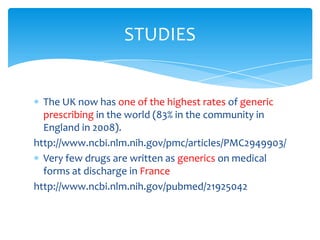 Generic prescribing akmccc | PPT