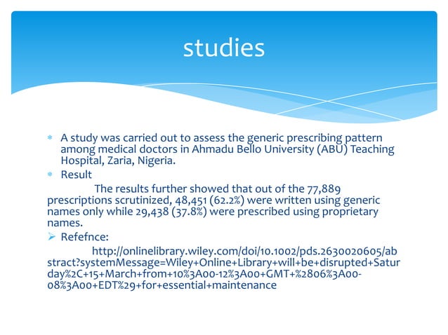 Generic prescribing akmccc | PPT