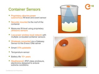 Enevo ONe Collect: Smart wireless fill level sensors | PPTX