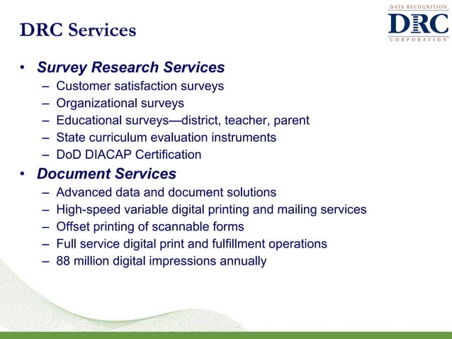 Data Recognition Corporation | PPT