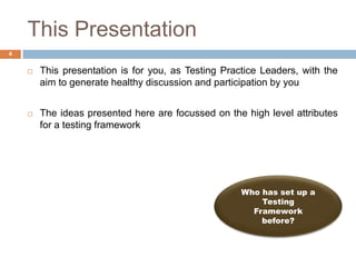 Test Framework V0.1 | PPTX