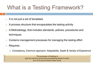 Test Framework V0.1 | PPTX