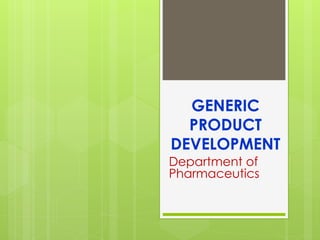 ggeneric product development APPROVAL PROCESS | PPT