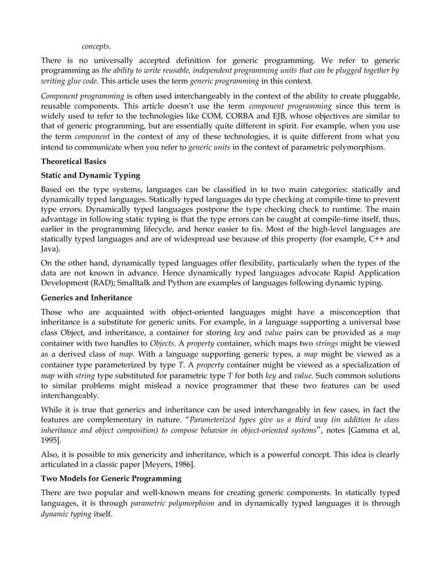 Generic Programming | PDF