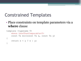 Generic programming and concepts that should be in C++ | PDF