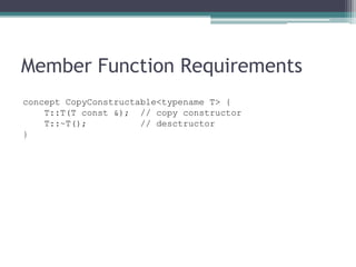 Generic programming and concepts that should be in C++ | PDF