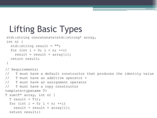 Generic programming and concepts that should be in C++ | PDF