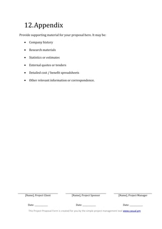 Generic project proposal template | DOC