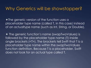 Swift Generics | PPTX | Programming Languages | Computing