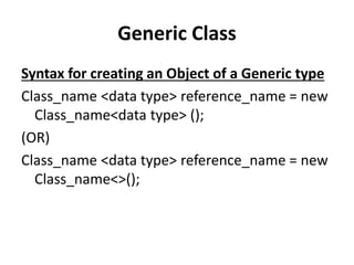 Generics | PPTX | Programming Languages | Computing