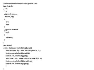 Generics | PPTX | Programming Languages | Computing