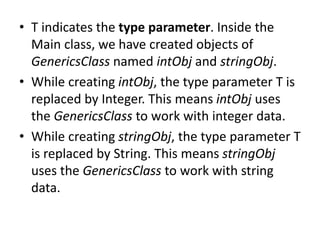 Generics | PPTX | Programming Languages | Computing