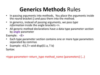 Generics | PPTX | Programming Languages | Computing