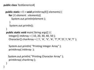 Generics | PPTX | Programming Languages | Computing