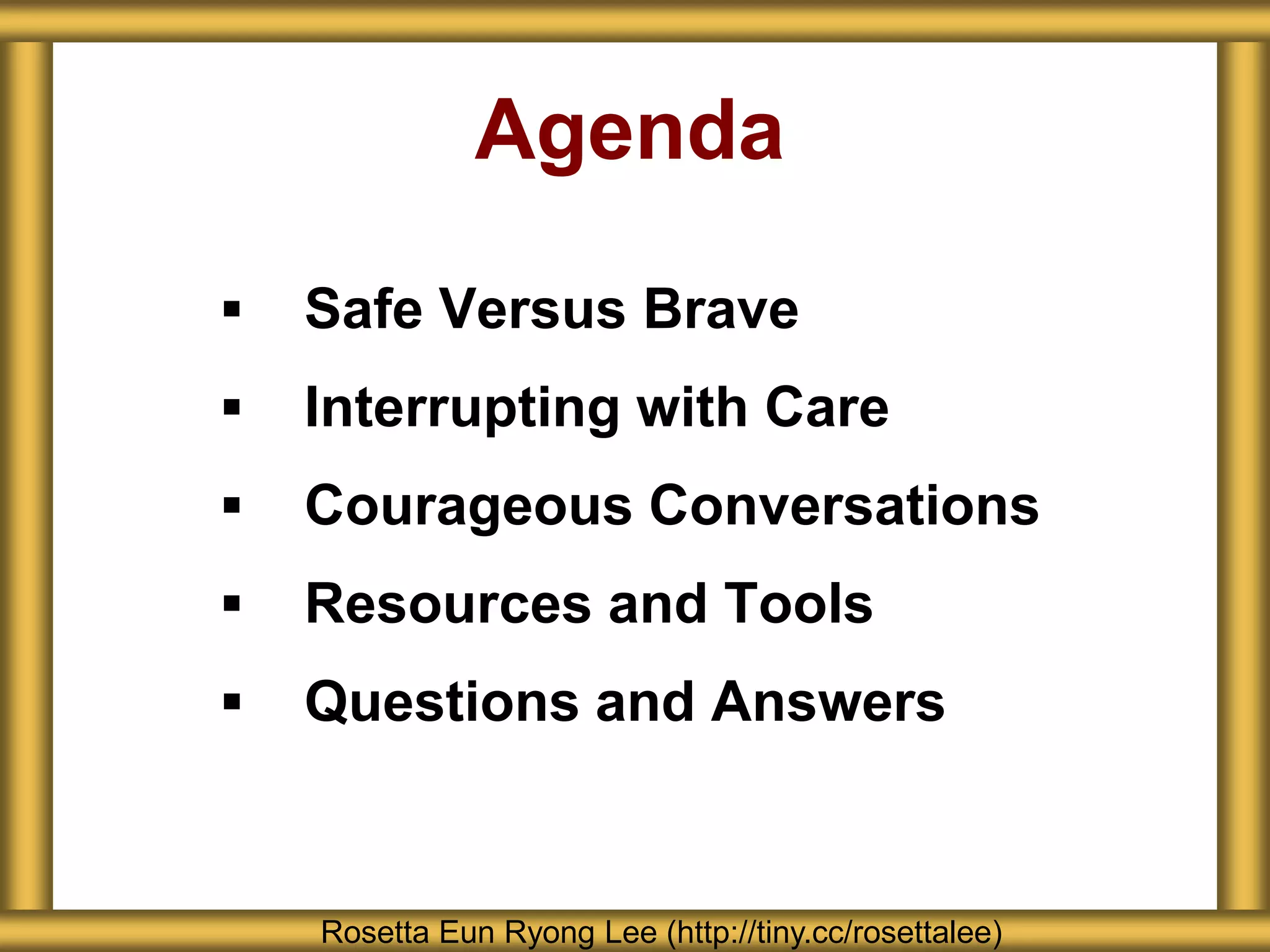 Generic Safe to Brave: Courageous Conversations | PPTX