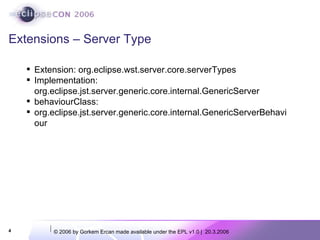 Implementing Generic Servers for Eclipse WebTools | PPT