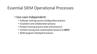 Tips on SIEM Ops 2015 | PPT