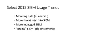 Tips on SIEM Ops 2015 | PPT