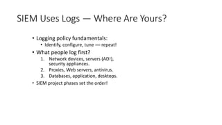 Tips on SIEM Ops 2015 | PPT