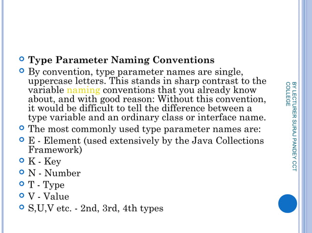 Generics in java | PPT