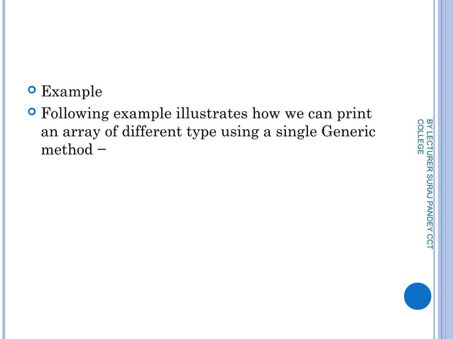 Generics in java | PPT