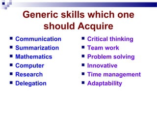 Generic skill2 by ankit dubey | PDF | Resume Writing and Advice | Job ...