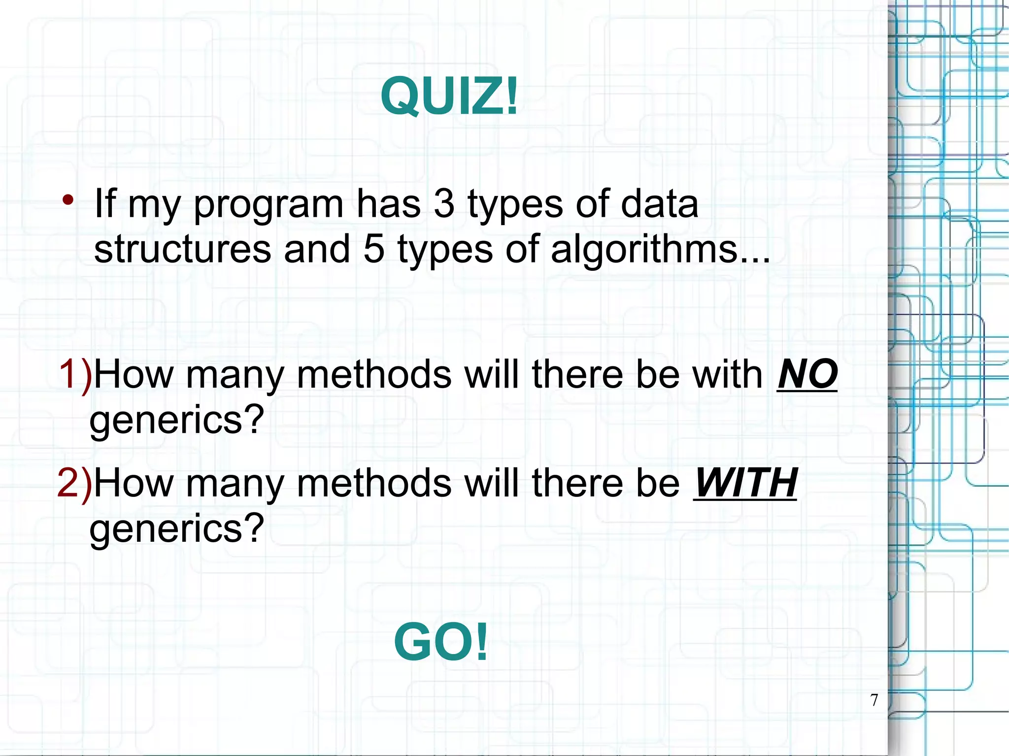 Generics lecture | PPT